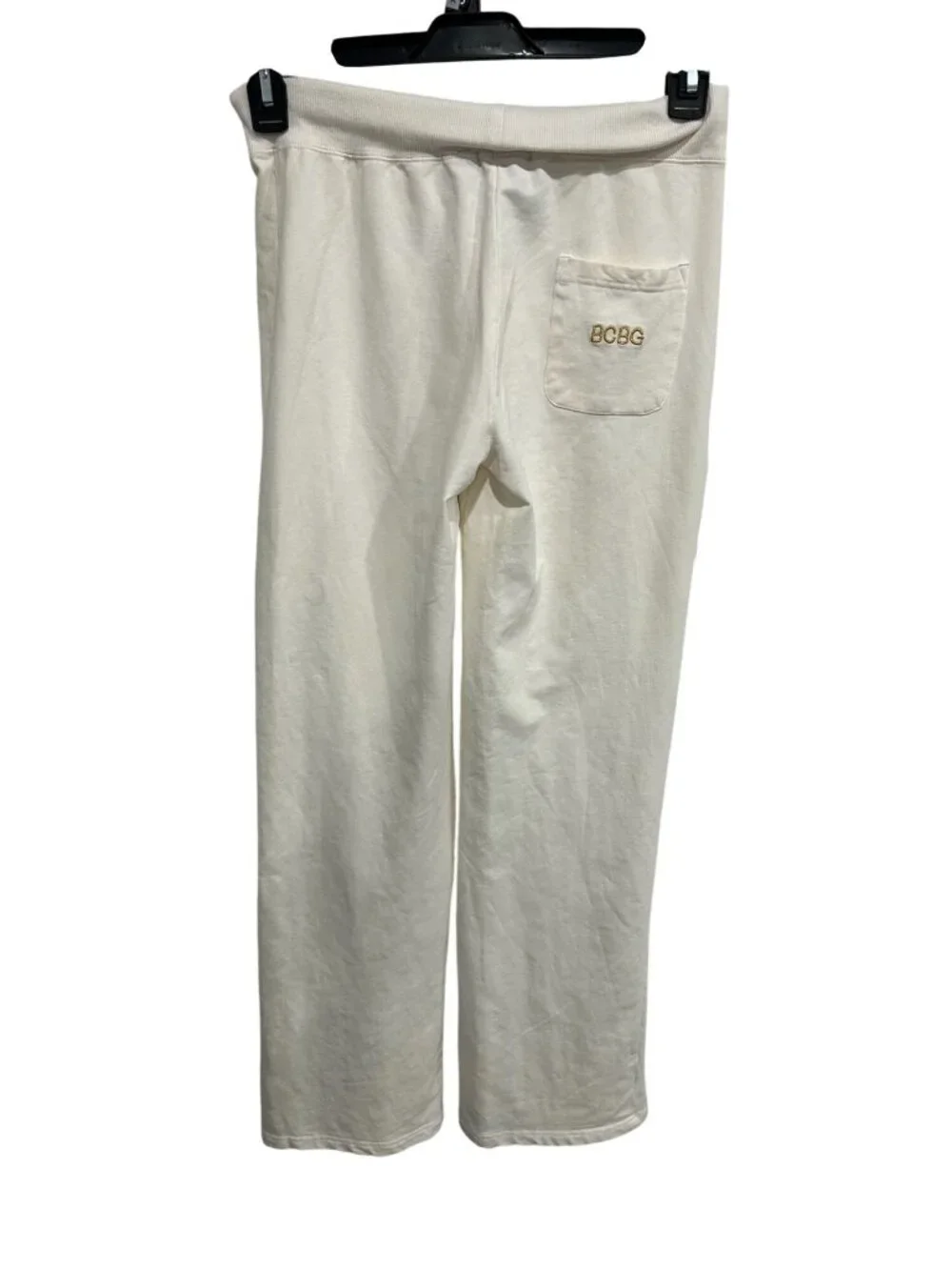BCBG | Pants & Jumpsuits | Bcbg White Embellished Jeweled Drawstring ...